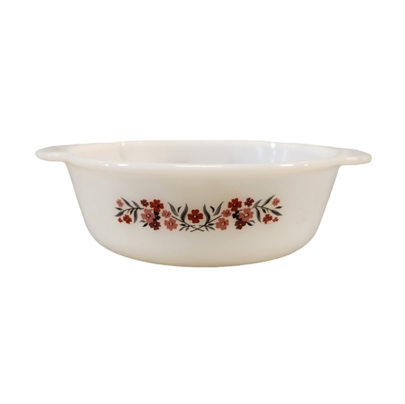 Fire King | Dining | Vintage Fire King Primrose Flower Milk Glass ...